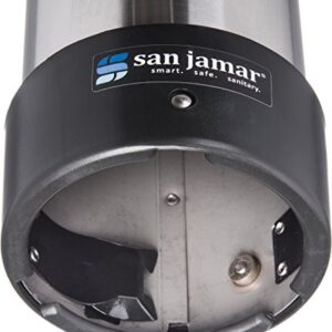 San Jamar C3200P Stainless Steel Pull Type Beverage Cup Dispenser, Fits 6oz to 10oz Cup Size, 2-7/32" to 3-3/16" Rim, 23-1/2" Tube Length