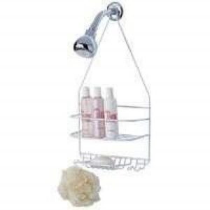 homebasix ss-sc-25-pe-3l small shower caddy, white