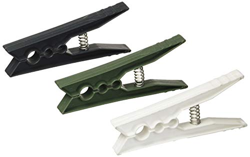 Homz 1220232 Heavy Duty Plastic Clothespins 24 Count Heavy Duty Plastic Clothespins 24 Count, Navy / Green / White