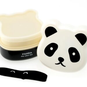 Kotobuki 2-Tiered Bento Box, Panda Face