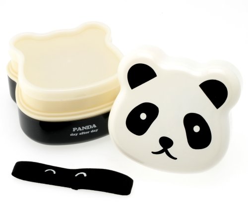 Kotobuki 2-Tiered Bento Box, Panda Face