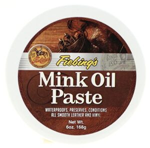 fiebing’s mink oil paste, 6 oz. – softens, preserves and waterproofs smooth leather and vinyl,one size