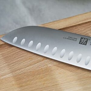 Zwilling  J.A. Henckels Twin Signature Chinese Chef Knife, Santoku Knife 7 Inch,Stainless Steel, Black