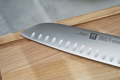 Zwilling  J.A. Henckels Twin Signature Chinese Chef Knife, Santoku Knife 7 Inch,Stainless Steel, Black