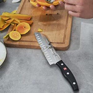 Zwilling  J.A. Henckels Twin Signature Chinese Chef Knife, Santoku Knife 7 Inch,Stainless Steel, Black