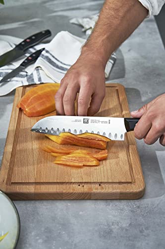 Zwilling  J.A. Henckels Twin Signature Chinese Chef Knife, Santoku Knife 7 Inch,Stainless Steel, Black