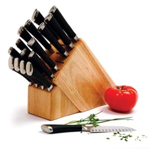 Norpro 1210 16 Slot Knife Block, 12in/30.5cm x 8.5in/21.5cm x 4.5in/11.5cm, as shown