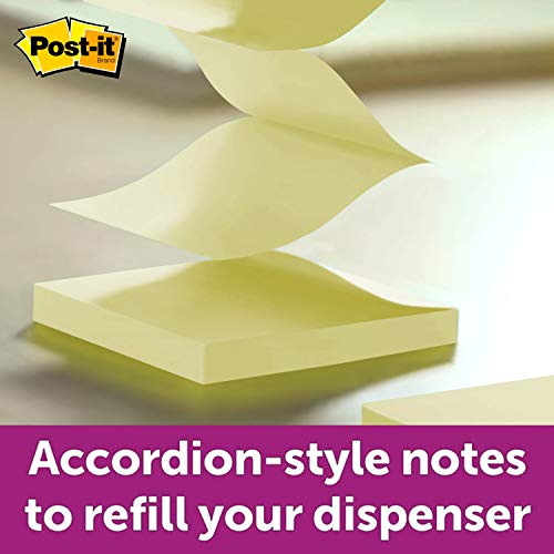 Post-it Super Sticky Pop-up Notes, 3x3 in, 12 Pads, 2x the Sticking Power, Canary Yellow, Recyclable (R330-12SSC)