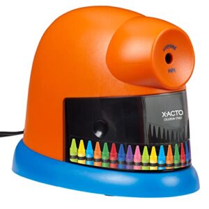 x-acto crayon pro electric crayon sharpener, electric sharpener with safestart automatic motor, great for home or schools