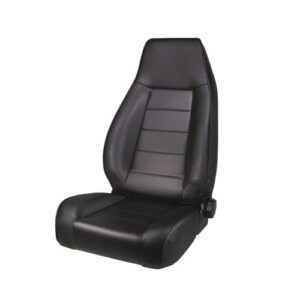 rugged ridge 13402.15 seat, high-back, front, reclinable, black denim; 76-02 cj/wrangler