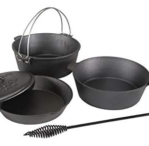 Stansport Pre-Seasoned Cast Iron Cook Set 6 Piece Set (16903)