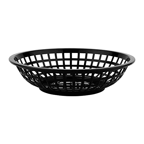 GET RB-820-BK Round Serving / Bread Basket, 8", Black (Set of 12)