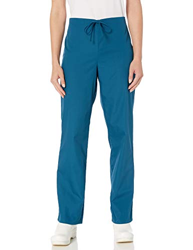 Cherokee Adult's Unisex Top and Scrub Pant Set, Caribbean Blue, Medium