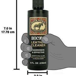 Bickmore Bick 1 Leather Cleaner 8 oz - Clean Dirt, Oil, Sweat, Salt, and Water Stains from All Colored, White, and Black Leather