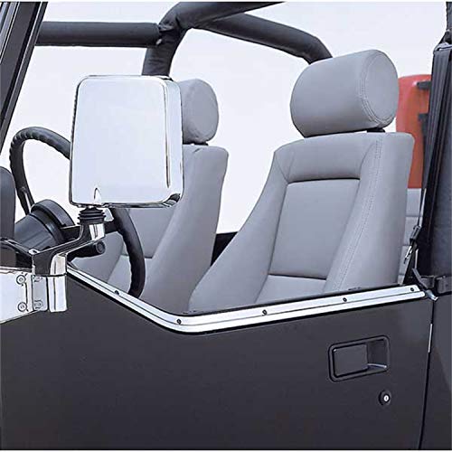 Rugged Ridge 11146.01 Half Door Retaining Channel, Stainless Steel; 87-95 Jeep Wrangler YJ