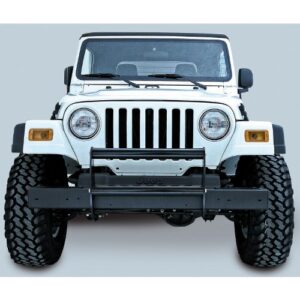 rugged ridge 11511.02 brush guard, gloss black; 97-06 jeep wrangler tj