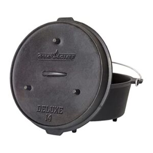 camp chef 12 qt seasoned cast iron dutch oven