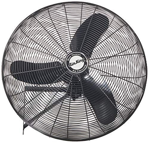 Air King 9070 30-Inch 1/3-Horsepower Industrial Grade Wall Mount Fan, Black Finish