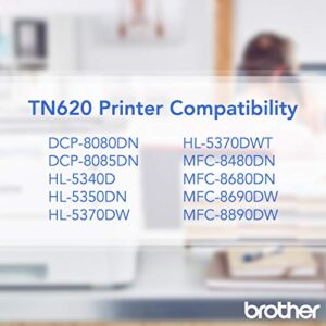 Brother TN-620 DCP-8080 8085 HL-5340D 5350 5370 MFC-8480 8680 8690 8890 Toner -Cartridge (Black) in Retail Packaging, 1 Size