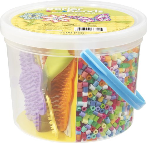 Perler Sunny Days Bright Color Fuse Bead Bucket, 5500 pcs