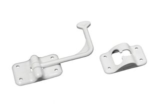 rv designer e250, plastic door holder, t style, 90 degree, white, entry door hardware