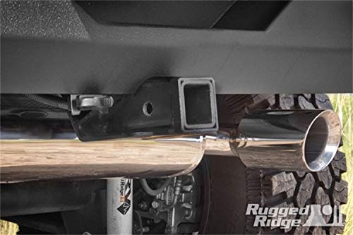 Rugged Ridge 11580.02 Trailer Hitch, Rear, Tube Bumper; 87-06 Jeep Wrangler YJ/TJ , Black