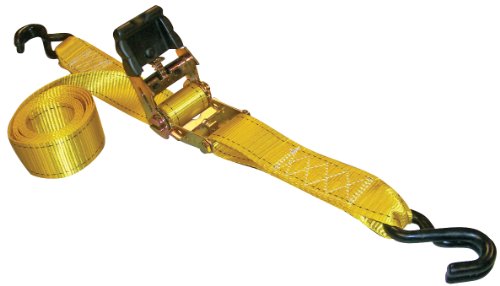 Erickson 34410 Pro Series Yellow 2" x 10' Rubber Handle Ratcheting Tie-Down Strap, (Pack of 2)