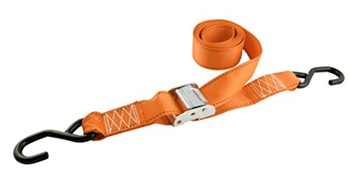 Erickson 34409 Pro Series Orange 2" x 8' Cam Lock Buckle Tie-Down Strap, (Pack of 2)