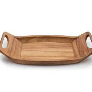 Ironwood Gourmet Norwegian Saddle Serving Tray, 9 x 18 x 3 inches, Brown