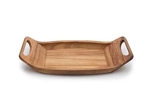 Ironwood Gourmet Norwegian Saddle Serving Tray, 9 x 18 x 3 inches, Brown