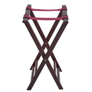 winco tr-34w folding tray stand, 34-inch, mahogany,medium