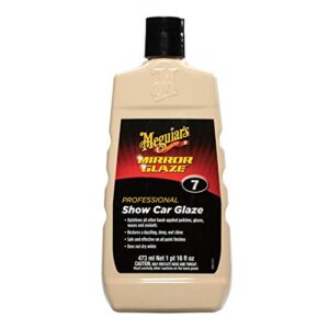 meguiar’s m0716 mirror glaze show car glaze, exceptional polish restores a deep wet shine – 16 oz bottle