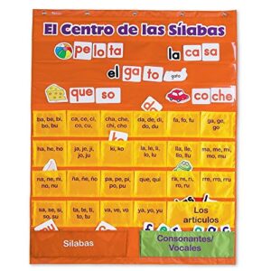 learning resources el centro de las silabas (spanish syllables) pocket chart