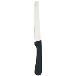 round tip steak knife with plastic handle, 5 inch blade — 12 per case