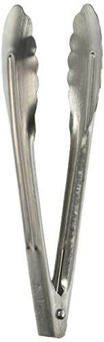 Winco Coiled Spring Heavyweight Stainless Steel Utility Tong, 7-Inch