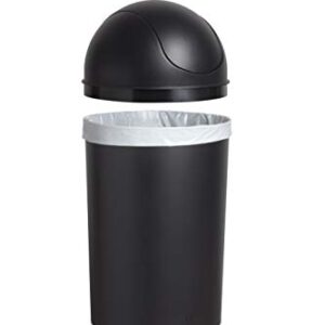 Umbra 086711-040 Grand Swing Top Garbage Large Capacity 10 Gallon Kitchen Trash Can with Lid, Indoor/Outdoor Use, Black