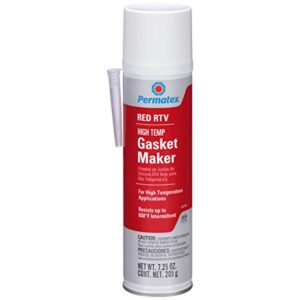 permatex 81915 high-temp red rtv silicone gasket, 7.25 oz. automatic tube