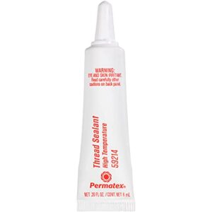 permatex 59214 high temperature thread sealant, 6 ml tube, pack of 1