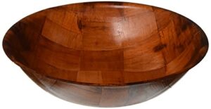 winco wwb-12 wooden woven salad bowl, 12-inch, brown