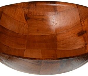 Winco WWB-12 Wooden Woven Salad Bowl, 12-Inch, Brown