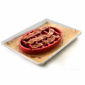 Norpro 405 Oval Silicone Roast Rack, Red