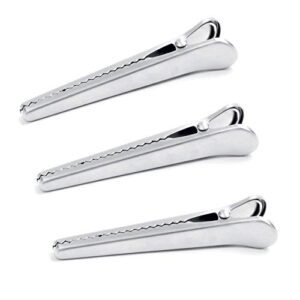 norpro stainless steel jaw clips, set of 3, 3 piece, silver