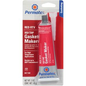 permatex 81160 high-temp red rtv silicone gasket, 3 oz