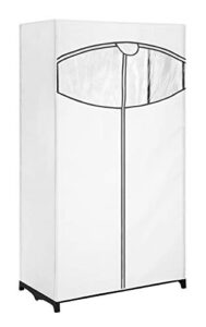 whitmor white, clothes closet fabric cover, 36″