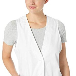 Cherokee Women's Lace Trimmed Vest, White, XX-Large