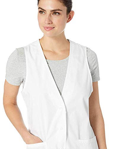 Cherokee Women's Lace Trimmed Vest, White, XX-Large