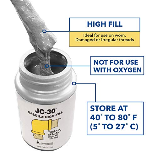 Gasoila - JC16 JC-30 PTFE High-Fill Thread Sealant, 1 pint Can