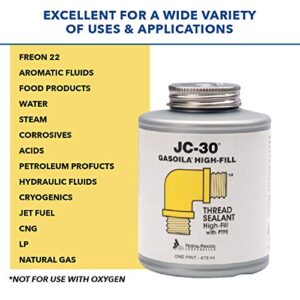 Gasoila - JC16 JC-30 PTFE High-Fill Thread Sealant, 1 pint Can