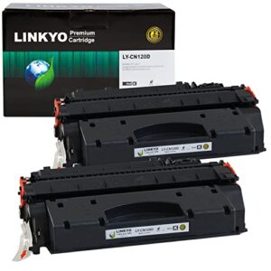 linkyo compatible toner cartridge replacement for canon 120 2617b001aa ly-c120d (black, high yield, 2-pack)