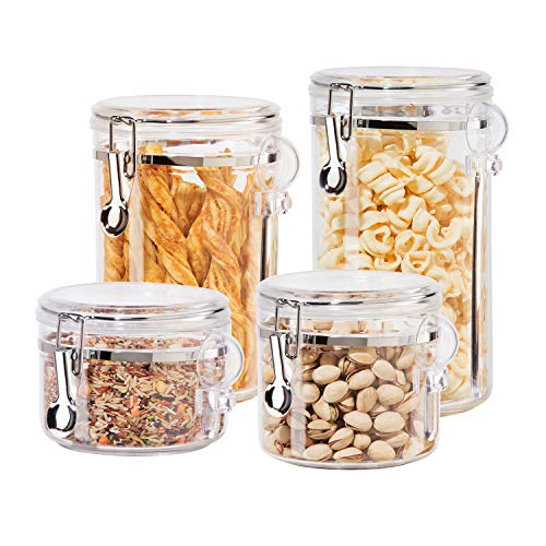 Oggi Clear Canister Food Storage Container Set, 4-Piece